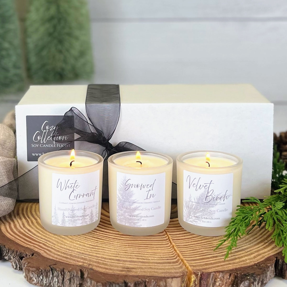 Cozy Collection Soy Candle Flight Gift Set | be blends